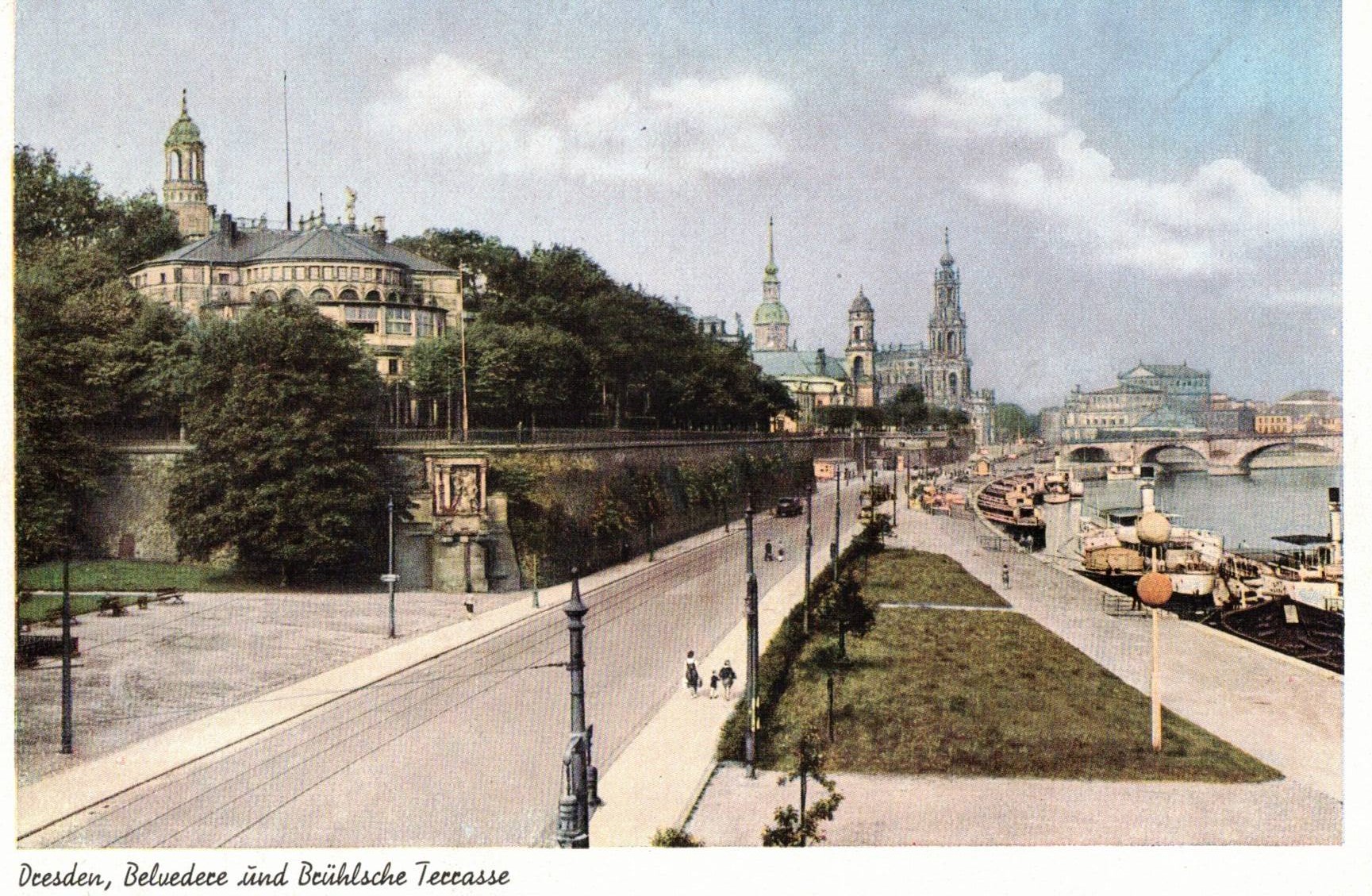 German picture postcard showing a similar view of the Belvedere in ...
