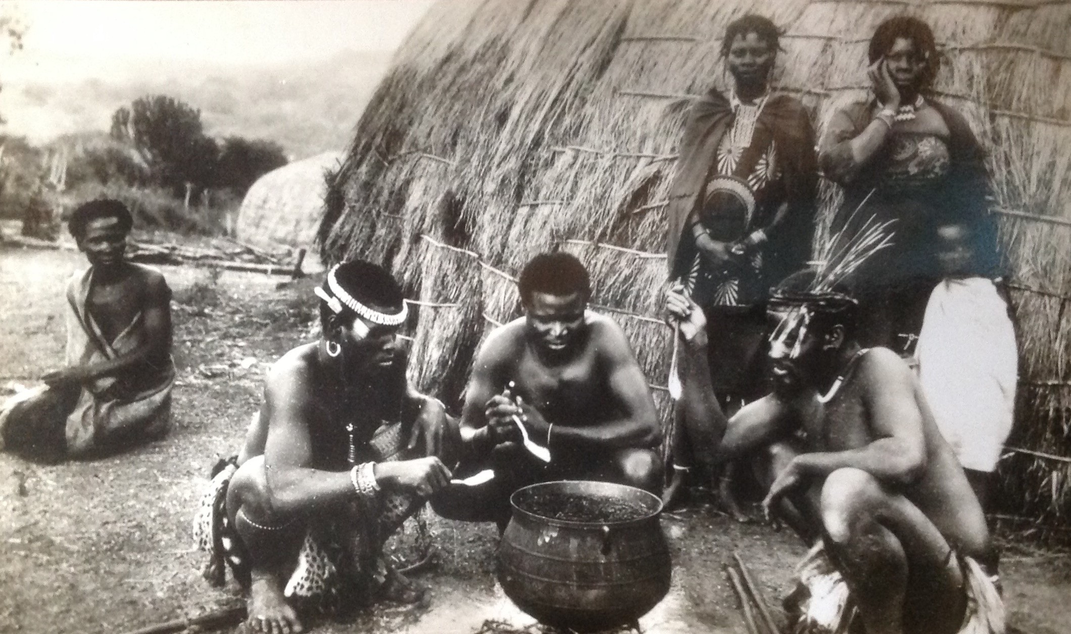 PC1 - Picture postcard showing Zulu family (circa 1916) via Carol ...