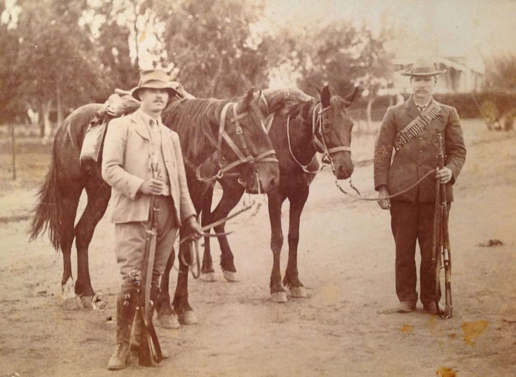 Boer soldiers in the streets of Wakkerstroom – Cabinet card format ...